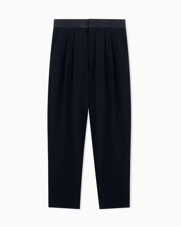 Giorgio Armani Double-pleat Wool-crêpe Trousers
