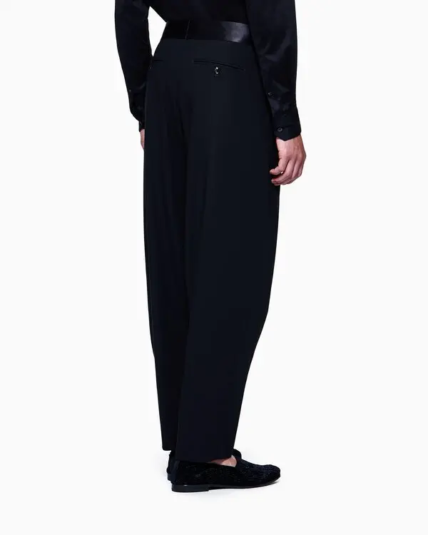 Giorgio Armani Double-pleat Wool-crêpe Trousers