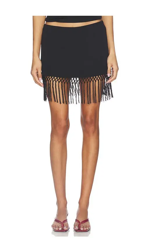 GEEL Aria Tassel Skirt - Black