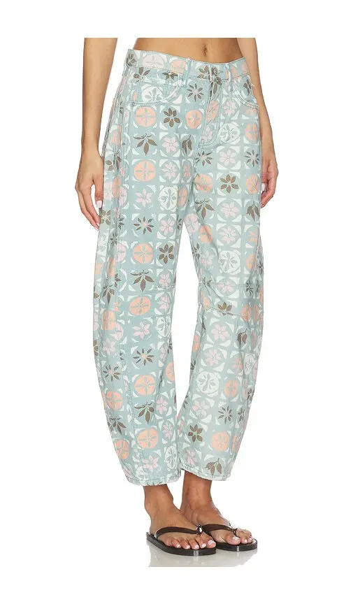Free People X We The Free Good Luck Printed Barrel - Jade Combo