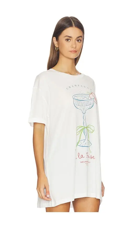 THE LAUNDRY ROOM Strawberry Champagne Graphic Oversized T-shirt
