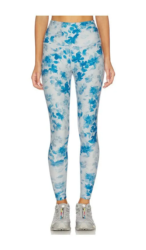 Beyond Yoga Softmark High Waisted Midi Legging In Blue - Daydream Meadow