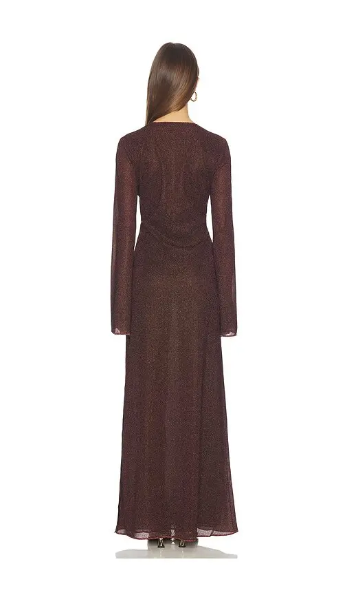 Oseree Lumiere O Long Caftan - Chocolate