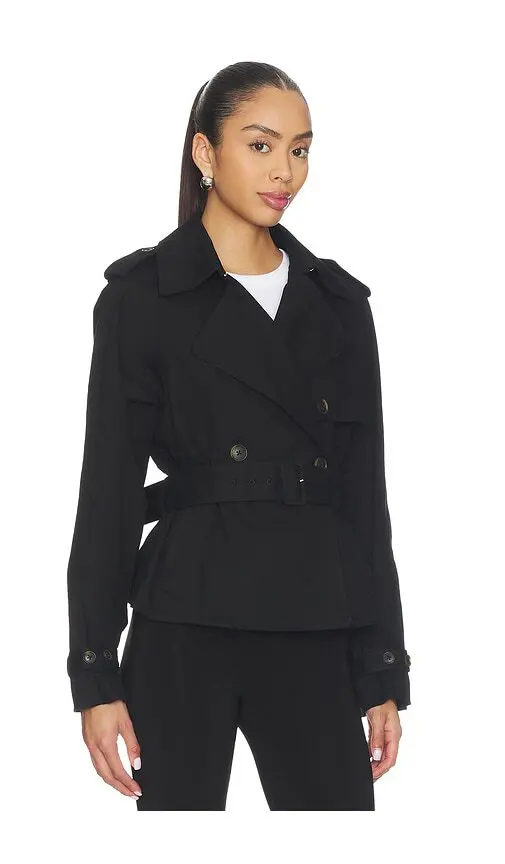 Good American Cropped Trench Jacket
