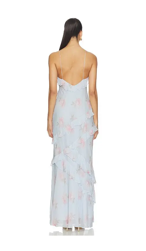 Loveshackfancy Rialto Tiered Ruffle Maxi Dress - Blue Roan | Editorialist