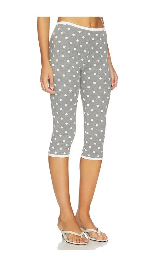 ROWEN ROSE Polka Dots Capri Pants