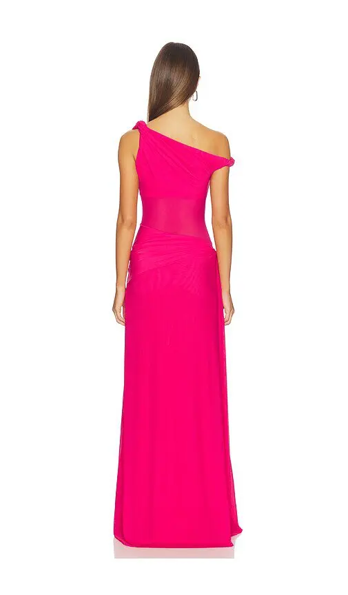 Misha Collection Sisal Mesh Dress - Bright Rose
