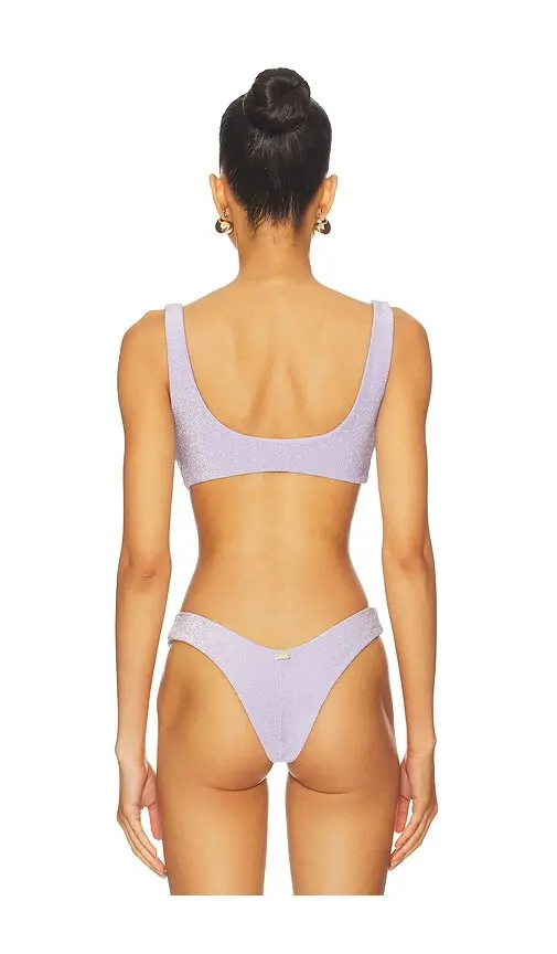 FAE Kendall Triangle Bikini Top In Purple