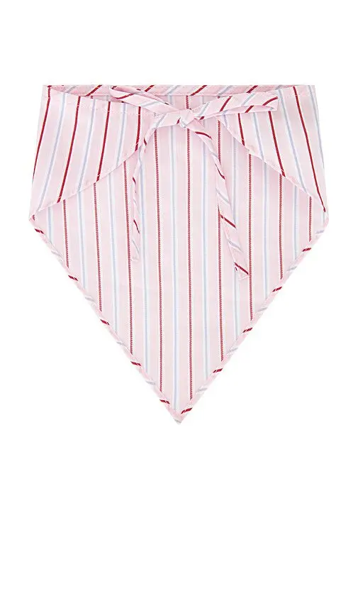 Faithfull The Brand Lucia Head Scarf In Pink - Fiori Stripe Palazzo