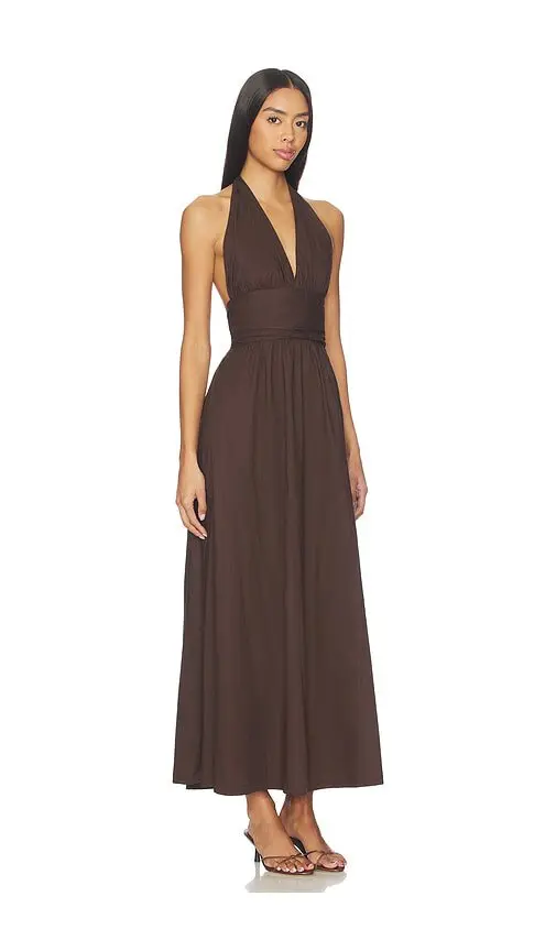 Faithfull The Brand Lido Maxi Dress - Espresso