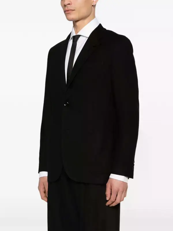LARDINI Logo-pin Blazer - Black