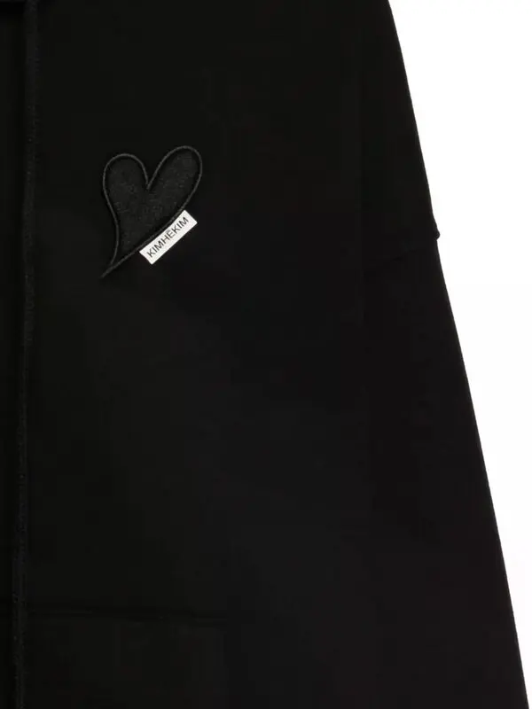 KIMHEKIM Heart-patch Hoodie - Black