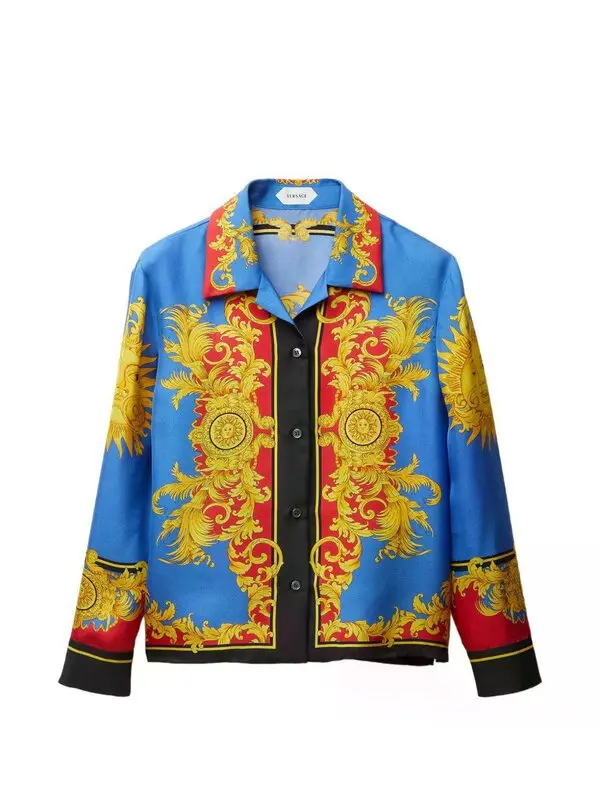 Versace Printed Silk Twill Shirt