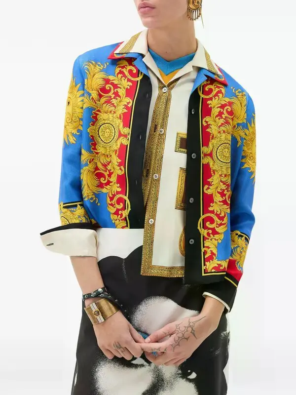 Versace Printed Silk Twill Shirt