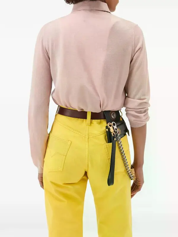 Versace Embroidered Wool Knit Cardigan