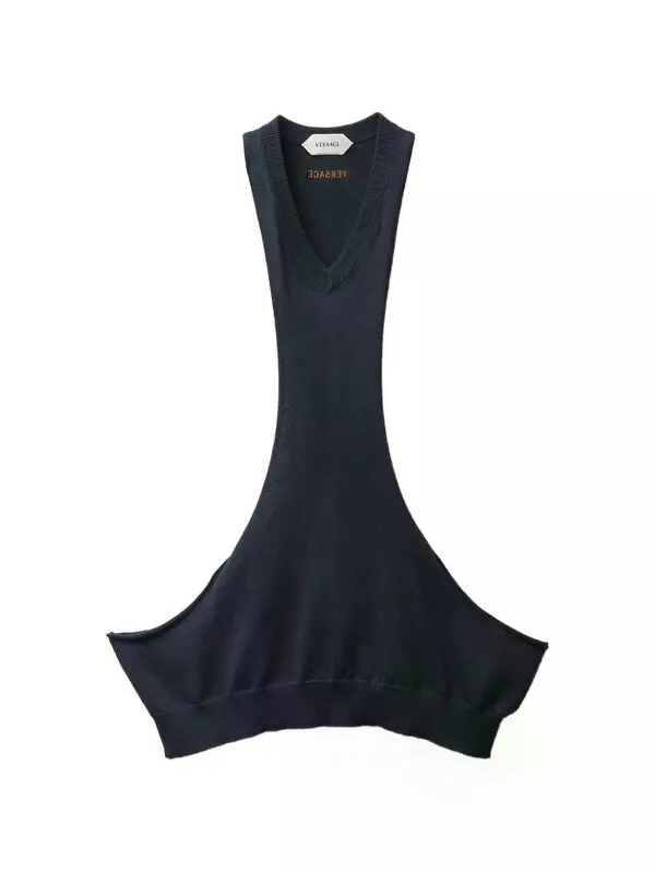 Versace Cotton-cashmere Knit Tank Top