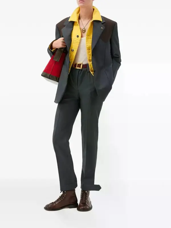 Versace Wool-mohair Formal Trousers - Grey