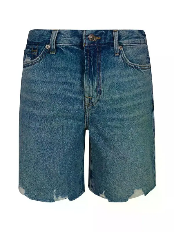 7 For All Mankind Distressed Denim Shorts