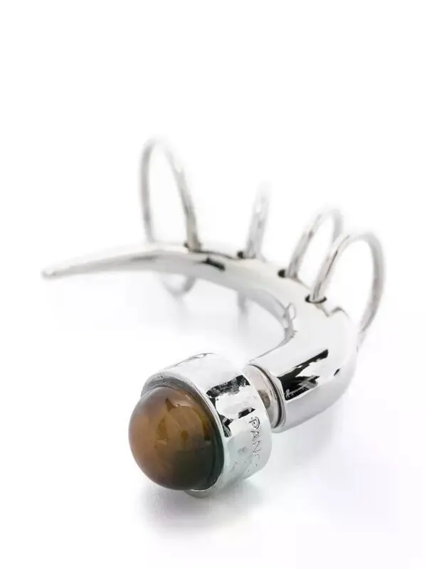 PANCONESI Pierced Spina Ring Detail Earrings - Silver