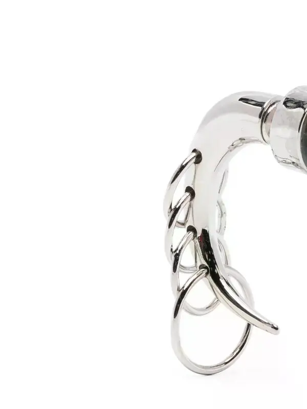 PANCONESI Pierced Spina Ring Detail Earrings - Silver