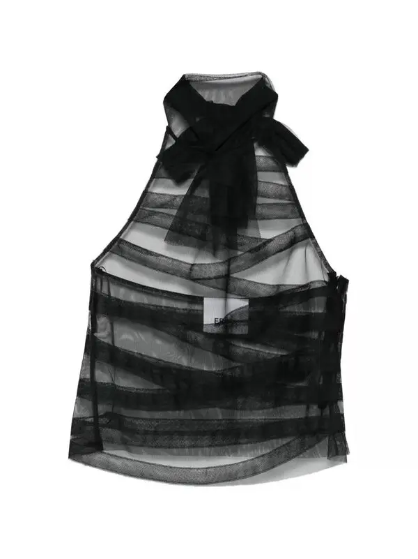 Erika Cavallini Striped Bow Top