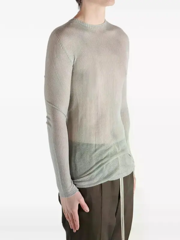 Rick Owens Ribbed Knit Semi-sheer T-shirt