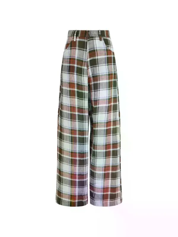 MARBELL Courtney Plaid Trousers - Green