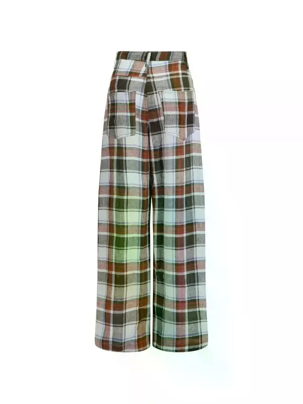 MARBELL Courtney Plaid Trousers - Green