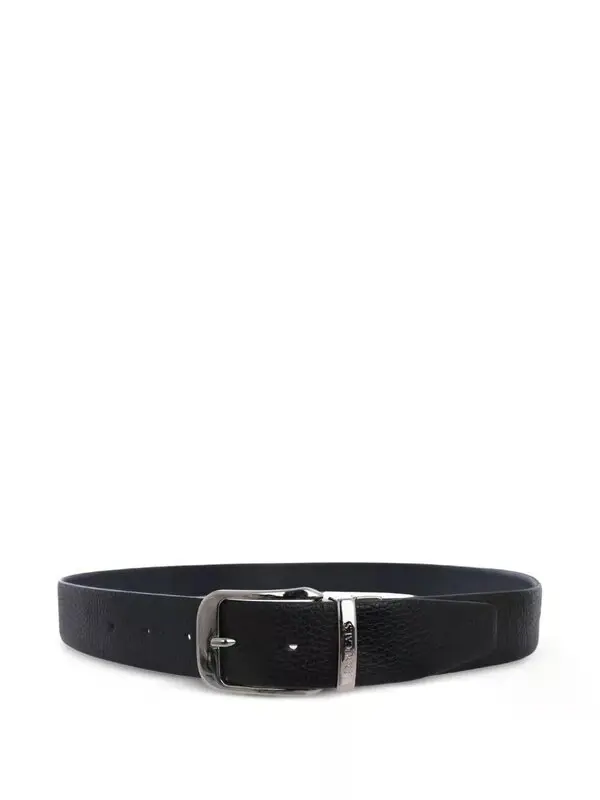 DOUCAL'S Calf Leather Belt - Black
