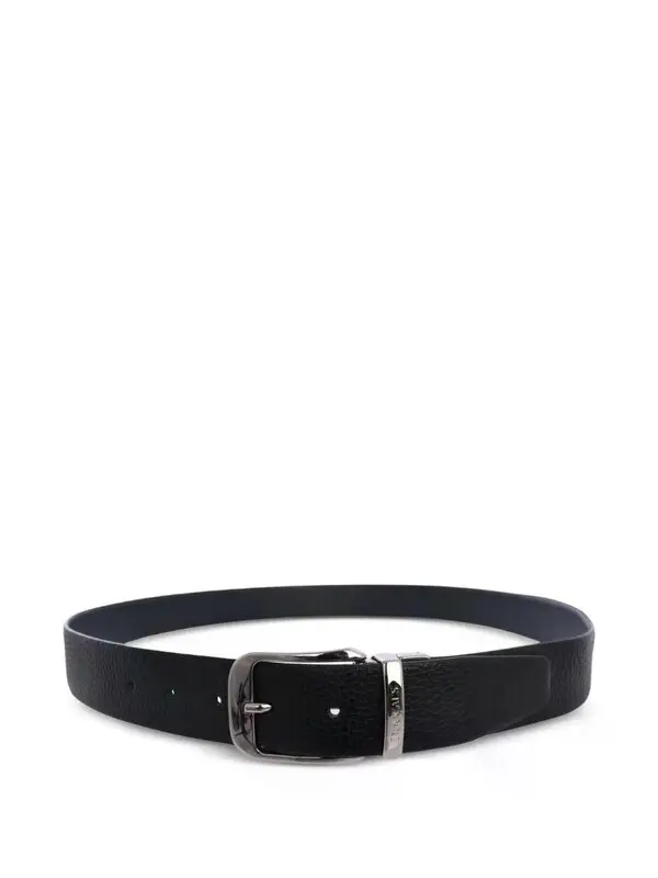DOUCAL'S Calf Leather Belt - Black