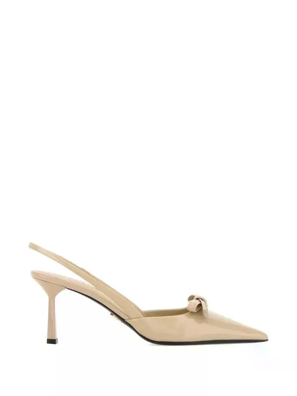 Prada Bow-detail Slingback Pumps - Neutrals