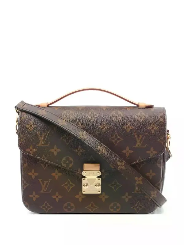 LOUIS VUITTON 2010s Monogram Leather Handbag - Brown