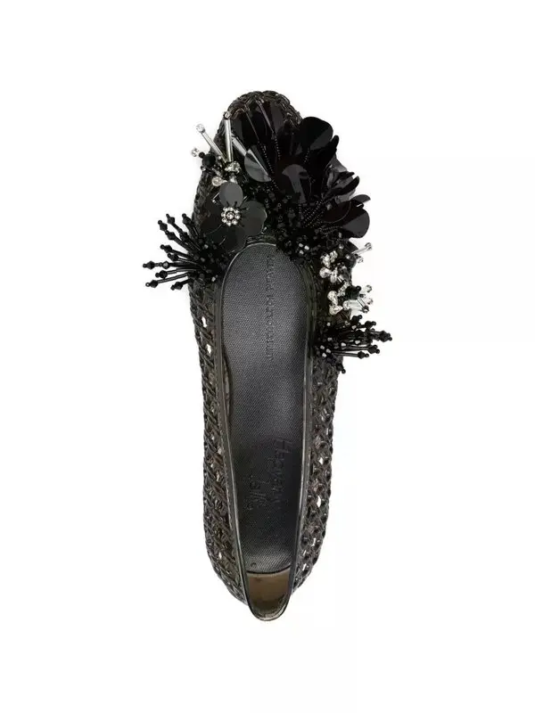 HEAVENLY JELLY Floral Embellished Ballet Flats