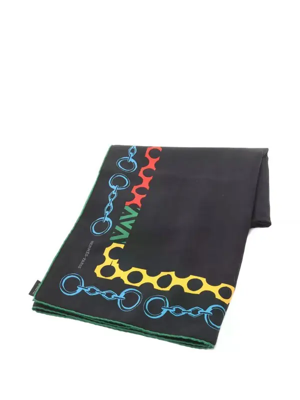 Hermès 2010s List En Chaines Scarf - Black