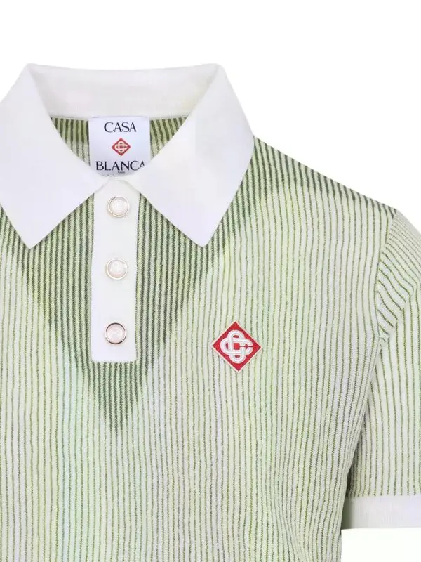 Casablanca Striped Polo Shirt