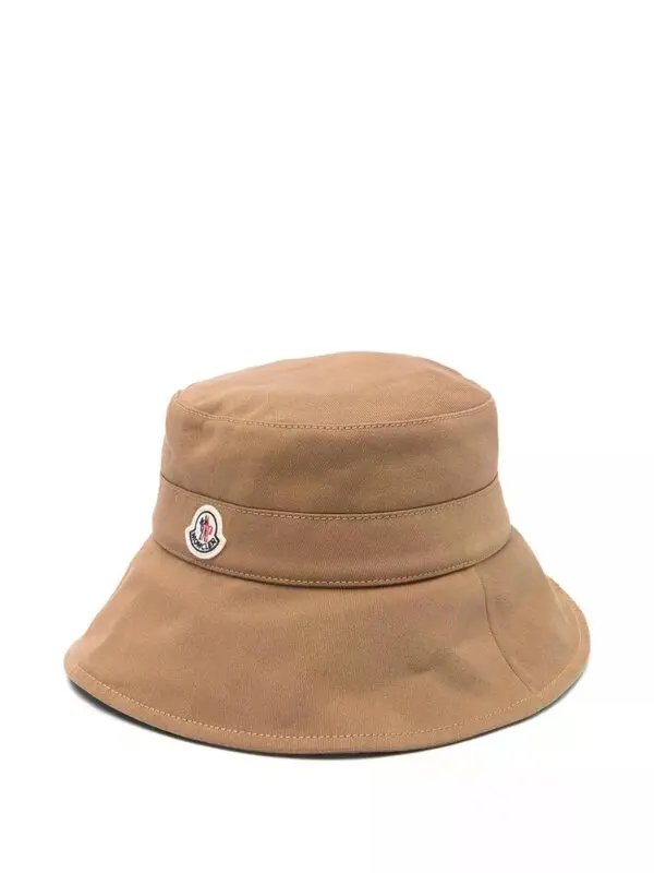 Moncler Logo-patch Bucket Hat - Neutrals