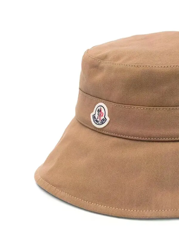 Moncler Logo-patch Bucket Hat - Neutrals