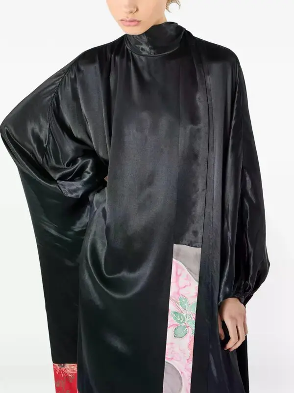 MARINE SERRE Silk Maxi Dress With Scarf Detail
