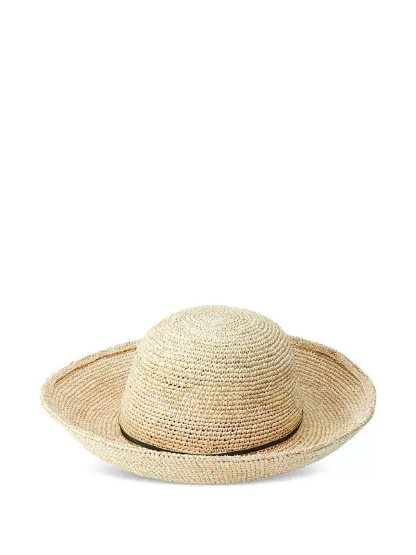 MAISON MICHEL Alicia Hat - Neutrals