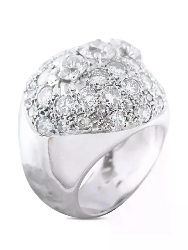 LB EXCLUSIVE Diamond Bombe Ring - Silver