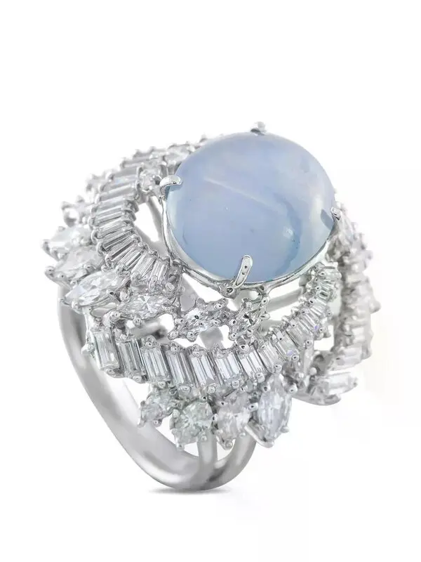 LB EXCLUSIVE Diamond And Sapphire Ring - Silver