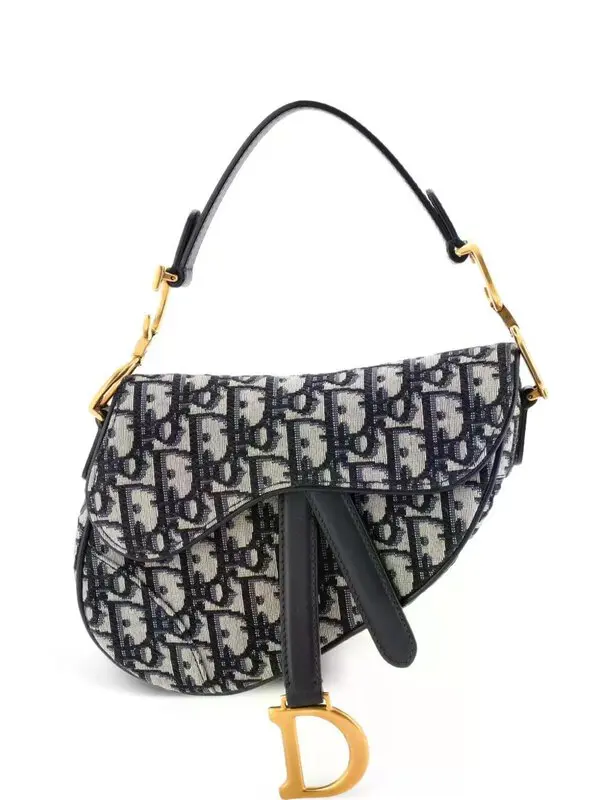 Dior Saddle Handbag Oblique Canvas Mini Shoulder Bag - Blue