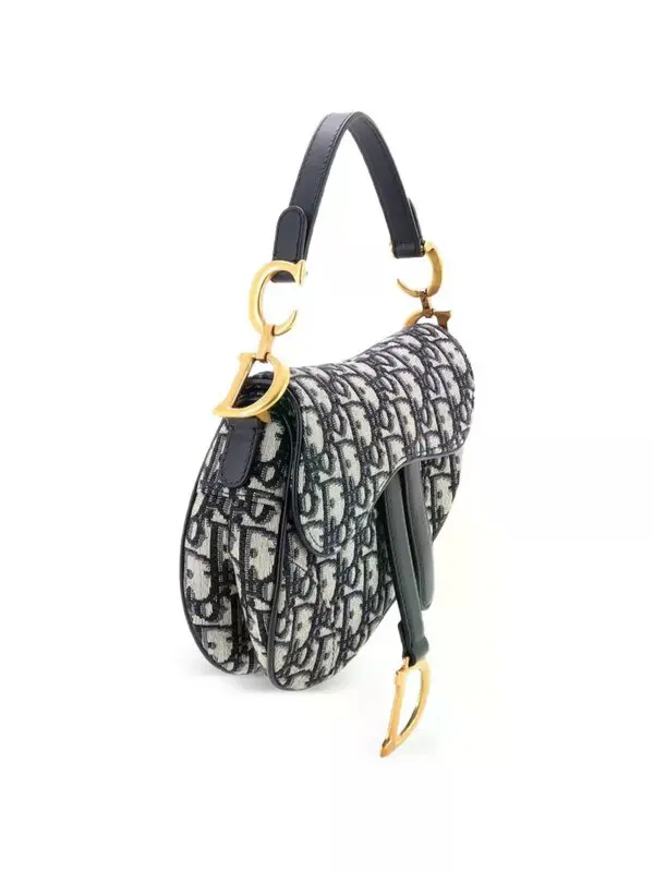 Dior Saddle Handbag Oblique Canvas Mini Shoulder Bag - Blue