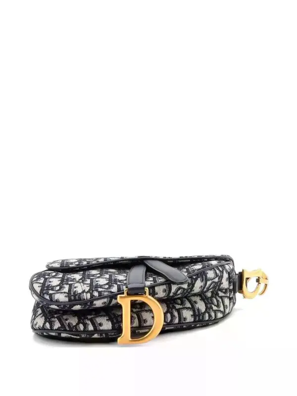 Dior Saddle Handbag Oblique Canvas Mini Shoulder Bag - Blue
