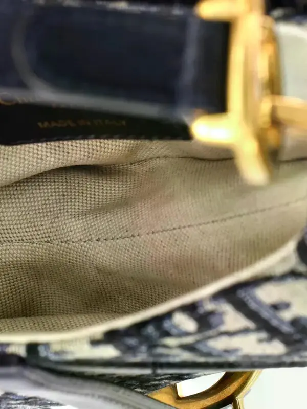 Dior Saddle Handbag Oblique Canvas Mini Shoulder Bag - Blue