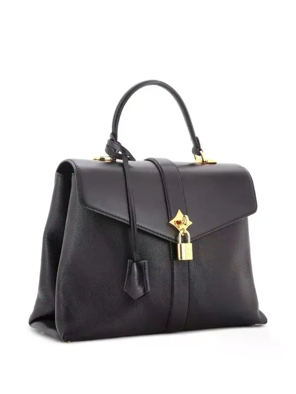LOUIS VUITTON Rose Des Vents Leather Mm Satchel - Black