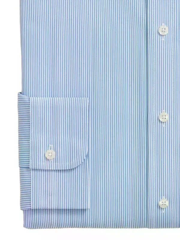 Brooks Brothers Chest-pocket Striped-pattern Shirt - Blue