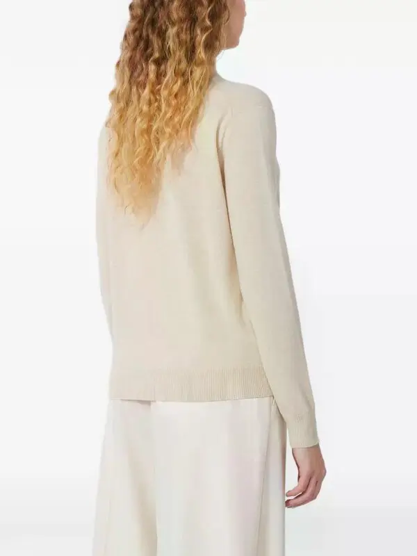 Max Mara V-neck Sweater With Ribbed Hem