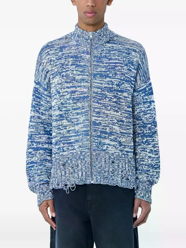 Marni Zip-up Mock-neck Cardigan