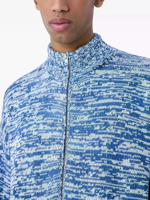 Marni Zip-up Mock-neck Cardigan